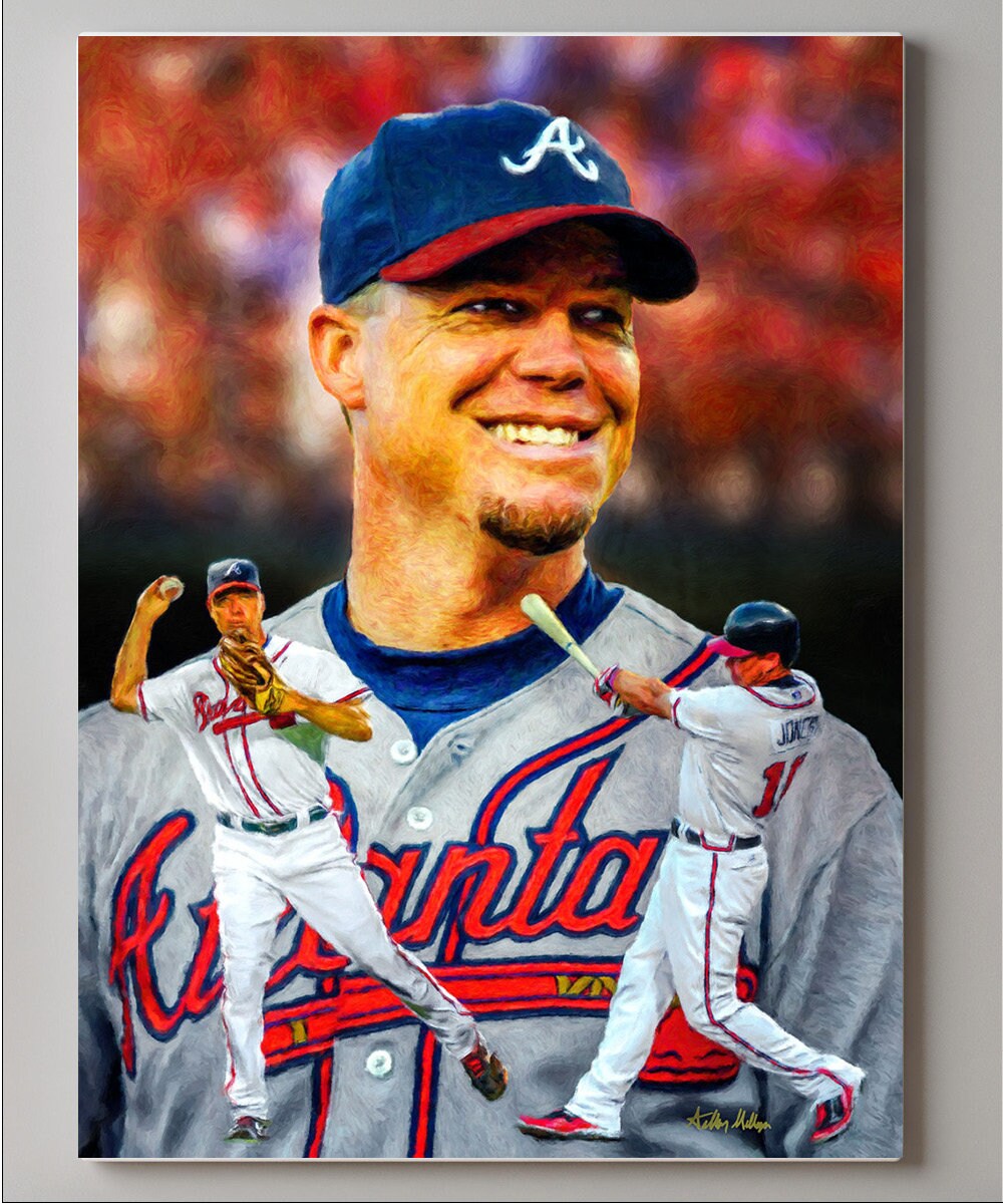 Chipper Jones Atlanta Braves MLB Turner Field Baseball Stadium Art ...