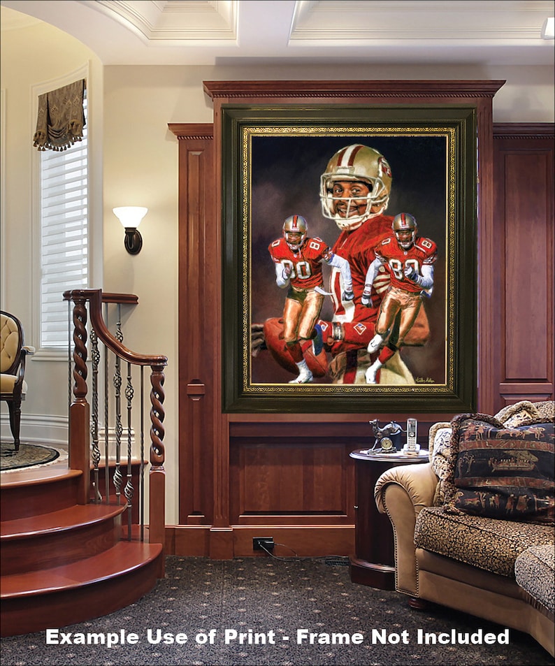 Jerry Rice San Francisco 49ers 3 NFL Football Art Print 11x14 - 48x36 ...