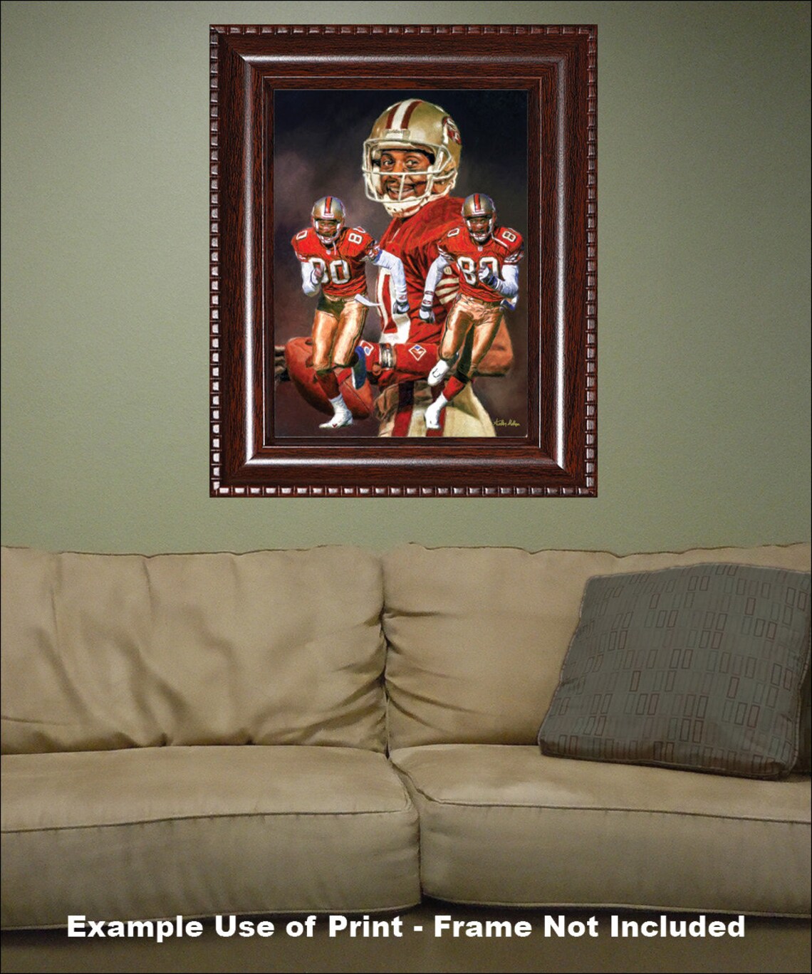 Jerry Rice San Francisco 49ers 3 NFL Football Art Print 11x14 - 48x36 ...