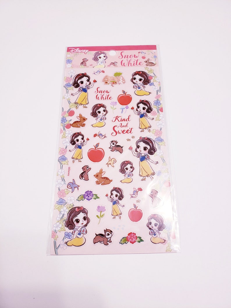 Disney Princess Clear Sticker Sheet | Belle | Cinderella | Aurora ...