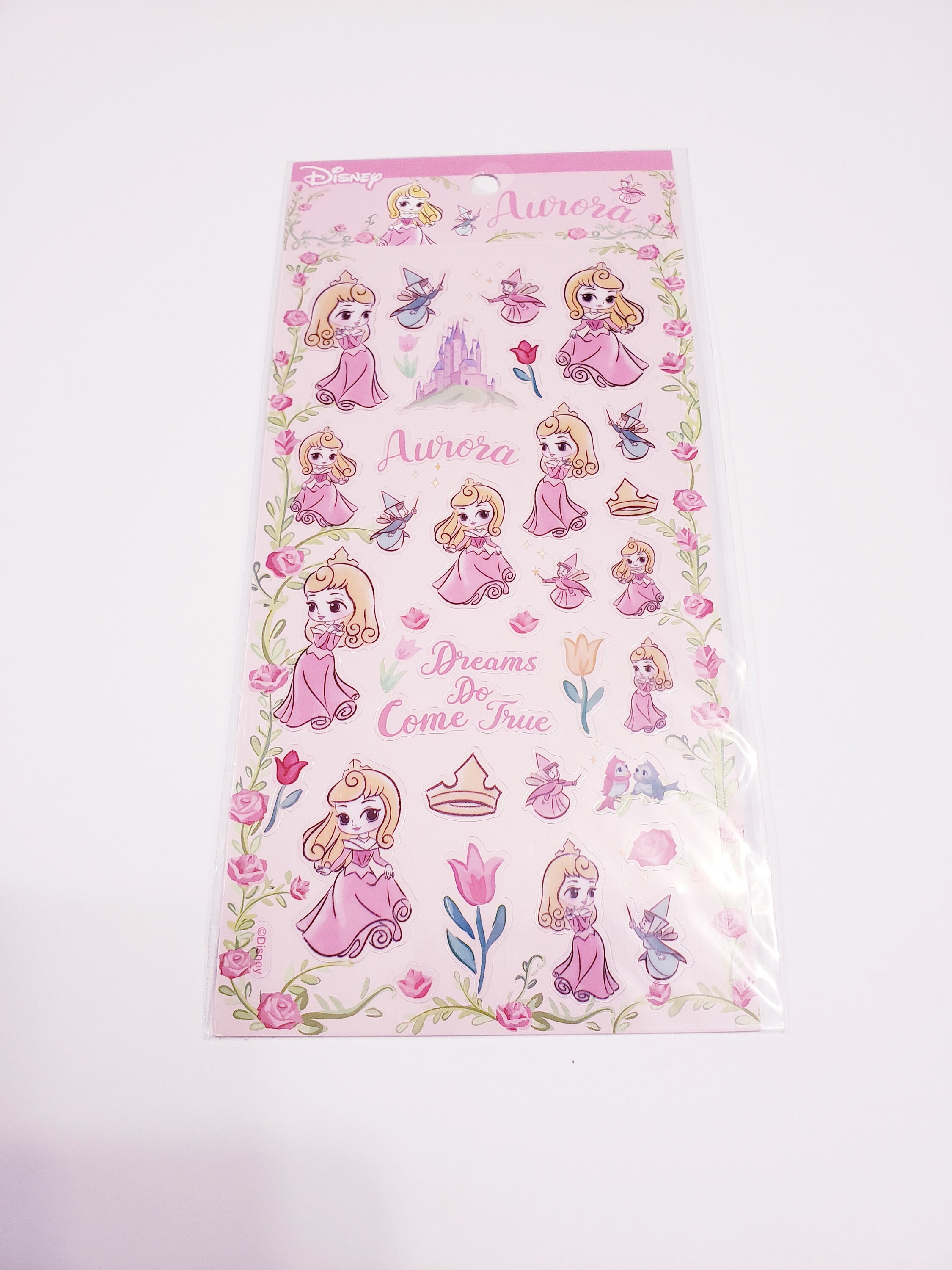 Disney Princess Clear Sticker Sheet | Belle | Cinderella | Aurora ...