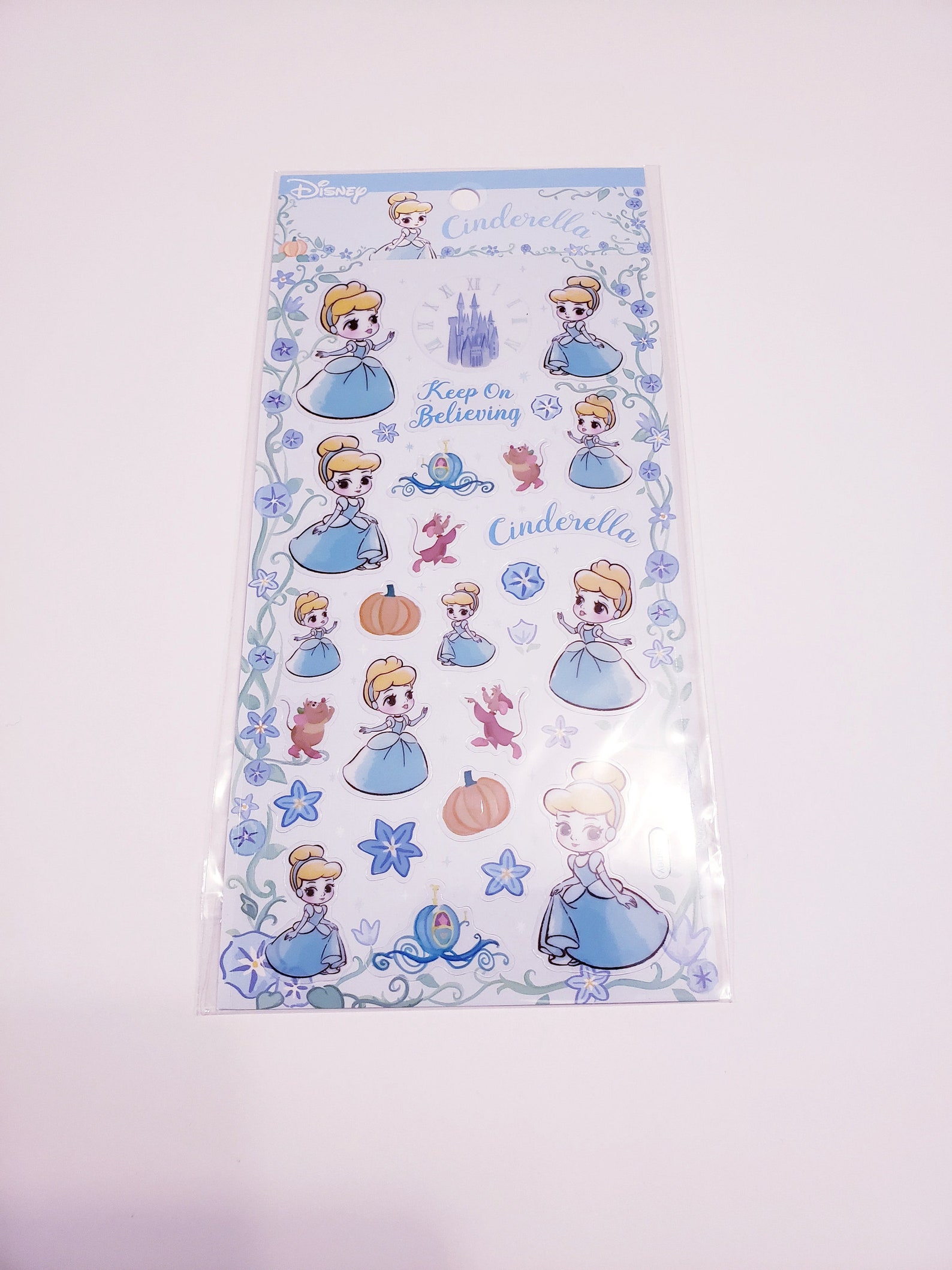 Disney Princess Clear Sticker Sheet | Belle | Cinderella | Aurora ...