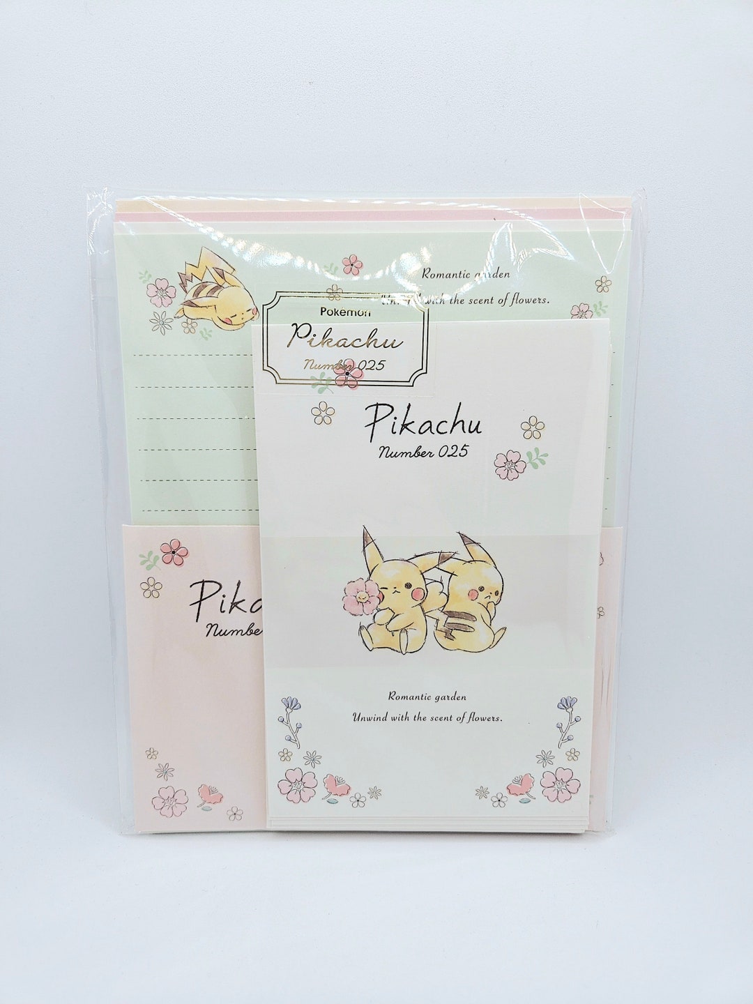 Pikachu Floral Letter Set Green Kawaii Japan Number 025 Pokémon - Etsy