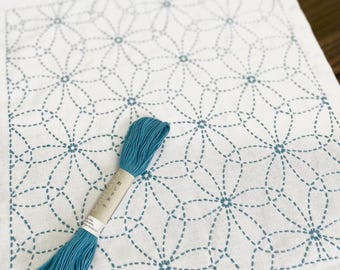 SASHIKO for Dish Towel" ROKKAKUKAMONN " --- HOBBYRAHOBBYRE --- Cloth or ...