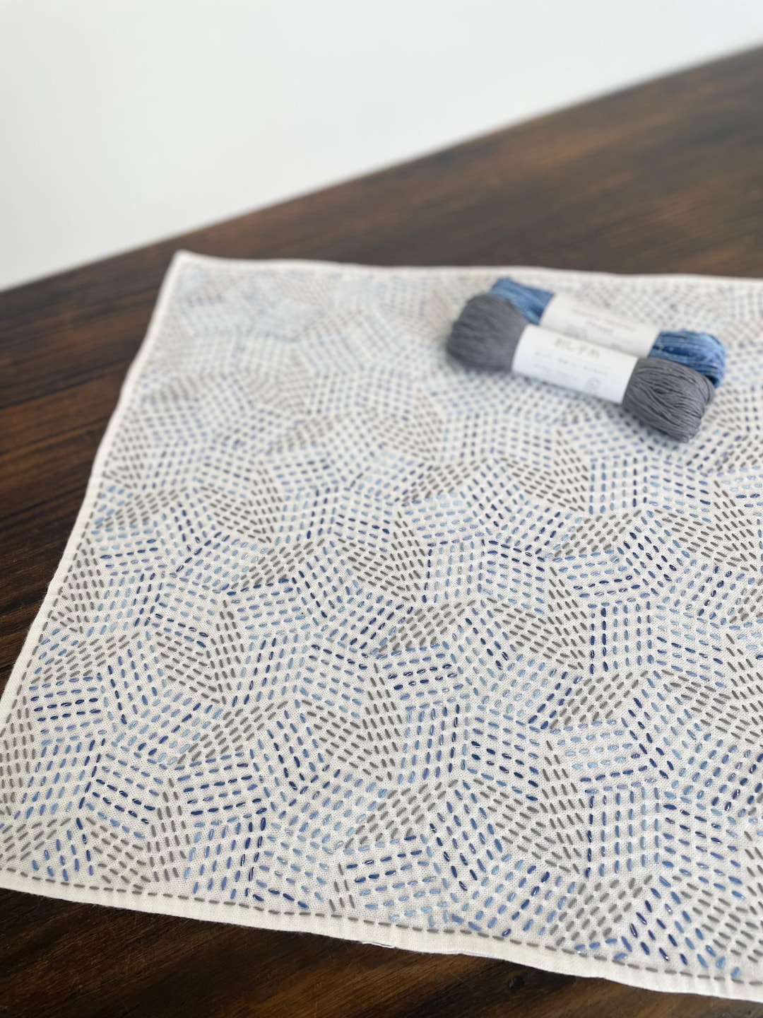 SASHIKO for Dish Towel "cube × Cube" HOBBYRAHOBBYRE Cloth or Cloth ...