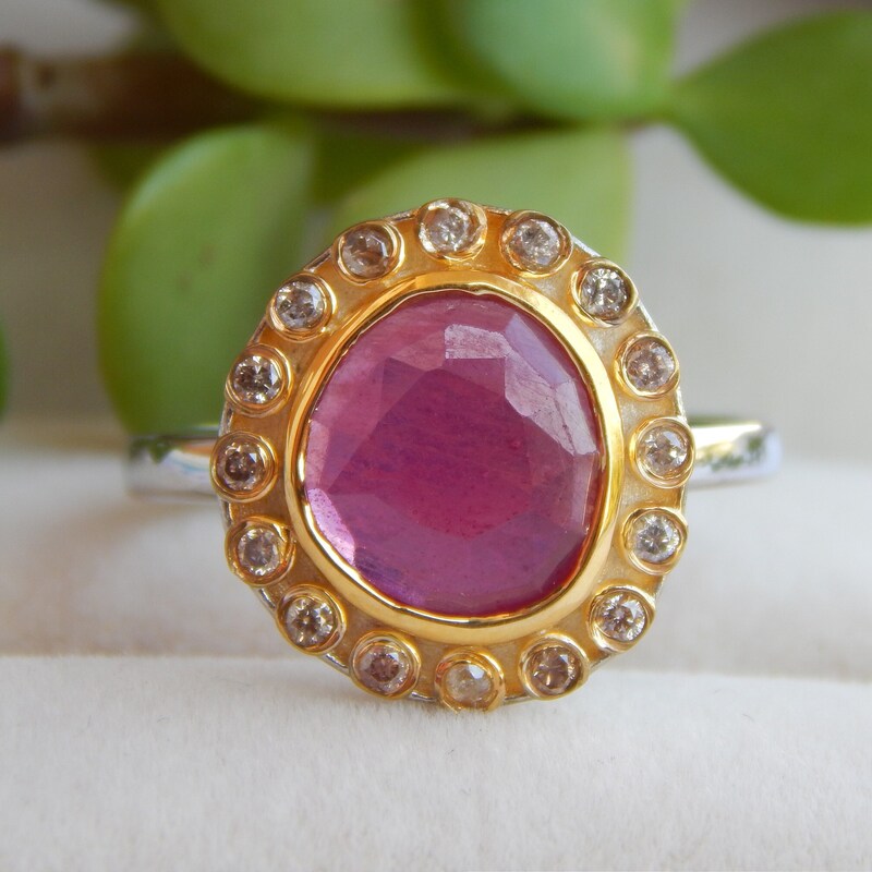 Natural Ruby Ring - Etsy