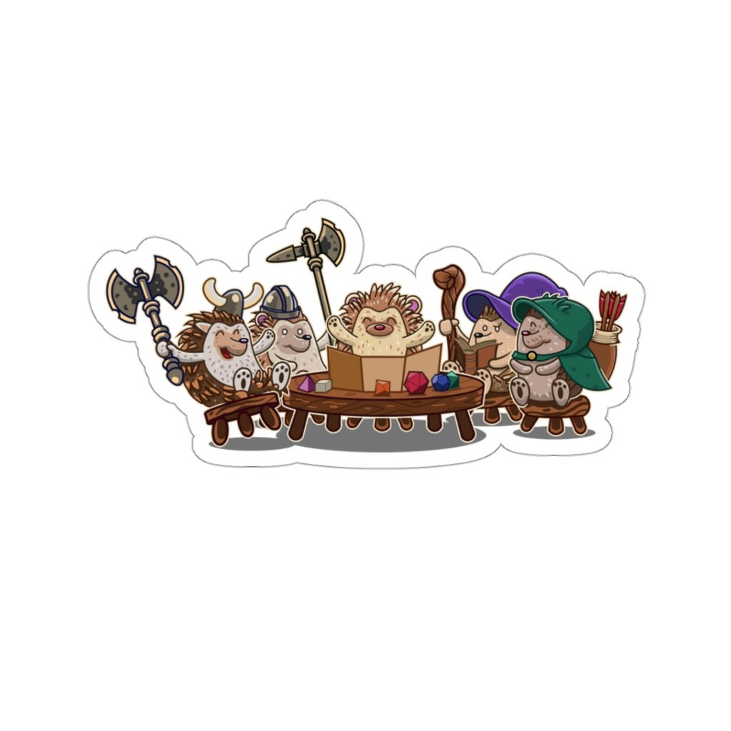 Hedgehogs Playing Dnd Stickers Dnd Sticker RPG Cute - Etsy