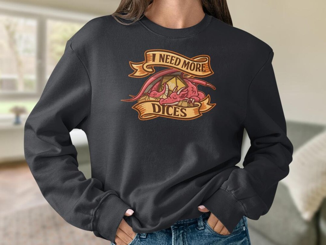 Dnd Sweater. I Need More Dices, Sleeping Hoarding Dragon. Dungeon ...
