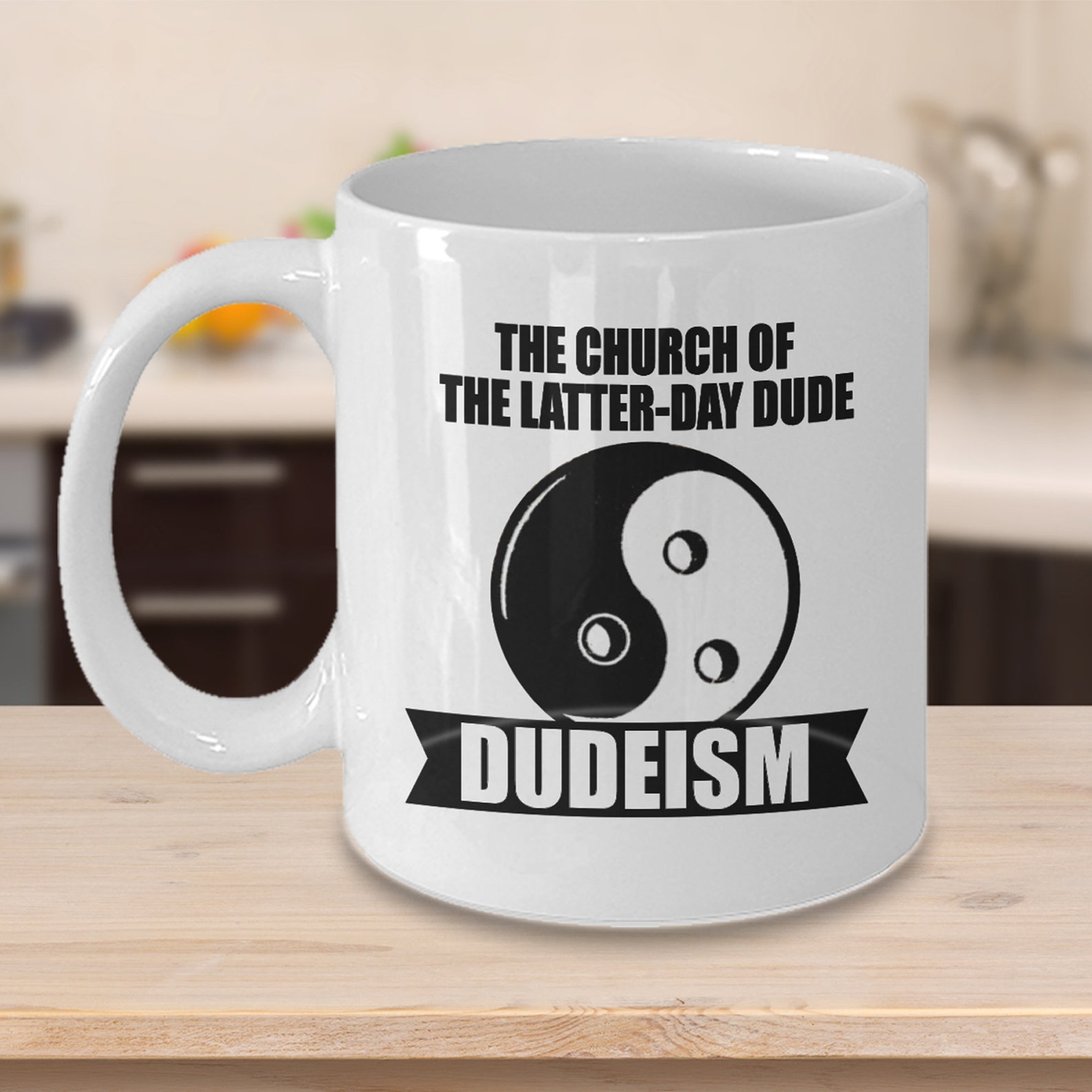 Dudeism mug. The church of latter-day dude. The dude abides. | Etsy