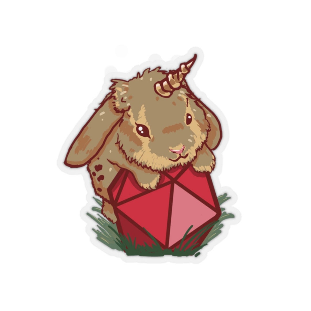 Almiraj Stickers. Dnd Sticker. Cute Rabbit on Dice, Al'miraj, Dnd ...