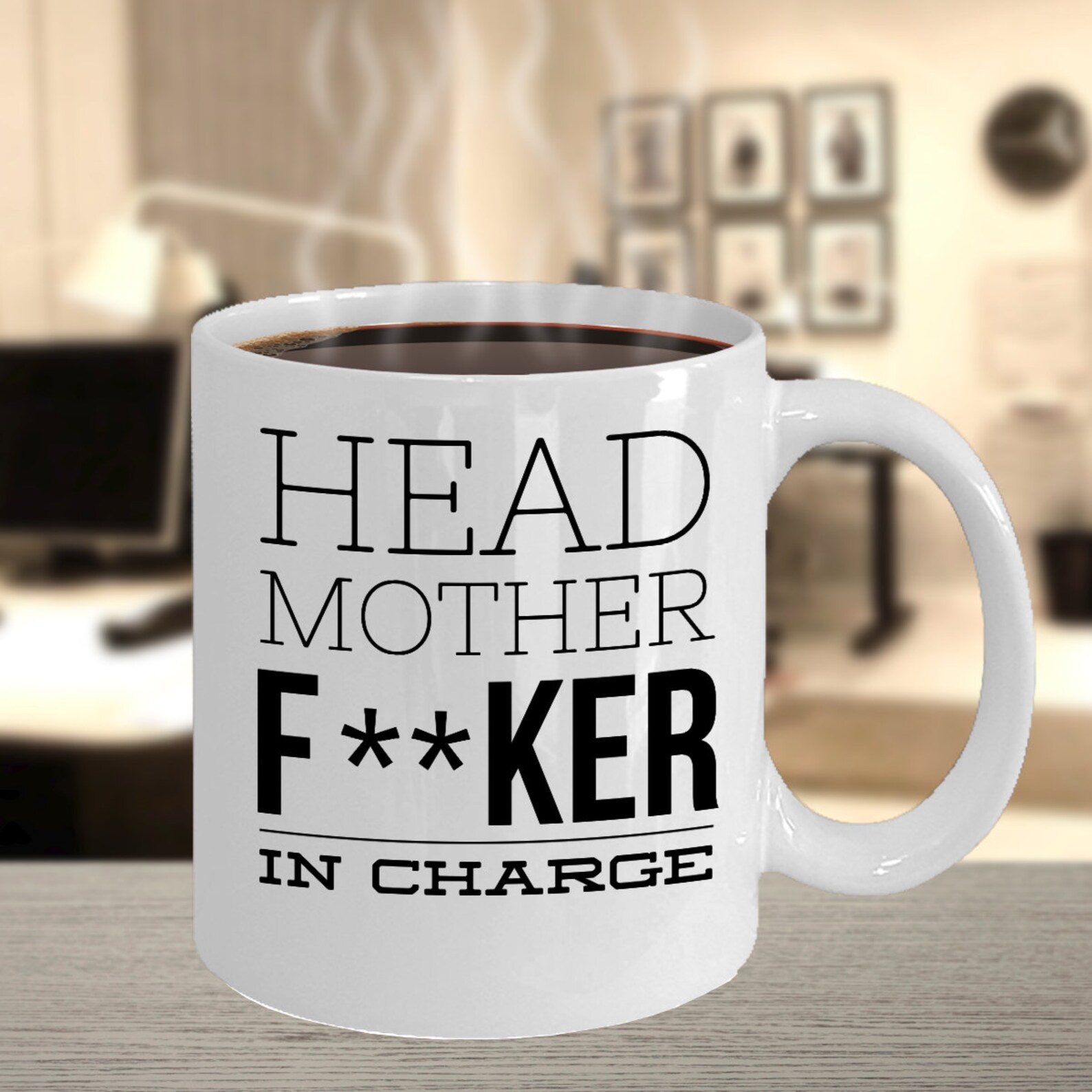 Sarcastic Coffee Mug Hmfic Mug Head Mother F in Charge Mug - Etsy