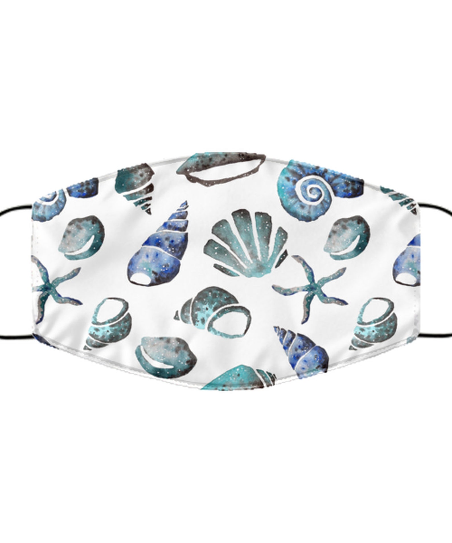 Sea Shell Face Mask Seashell Print Masktrendy Face Mask | Etsy