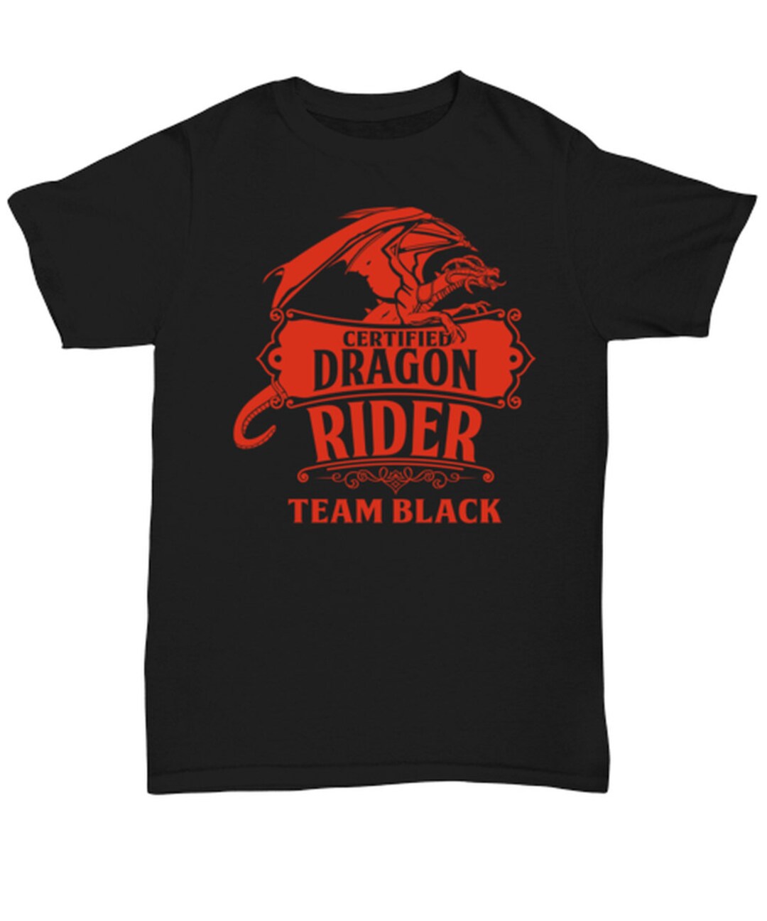 Certified Dragon Rider Shirt. Team Black. Fire Blood Hotd - Etsy
