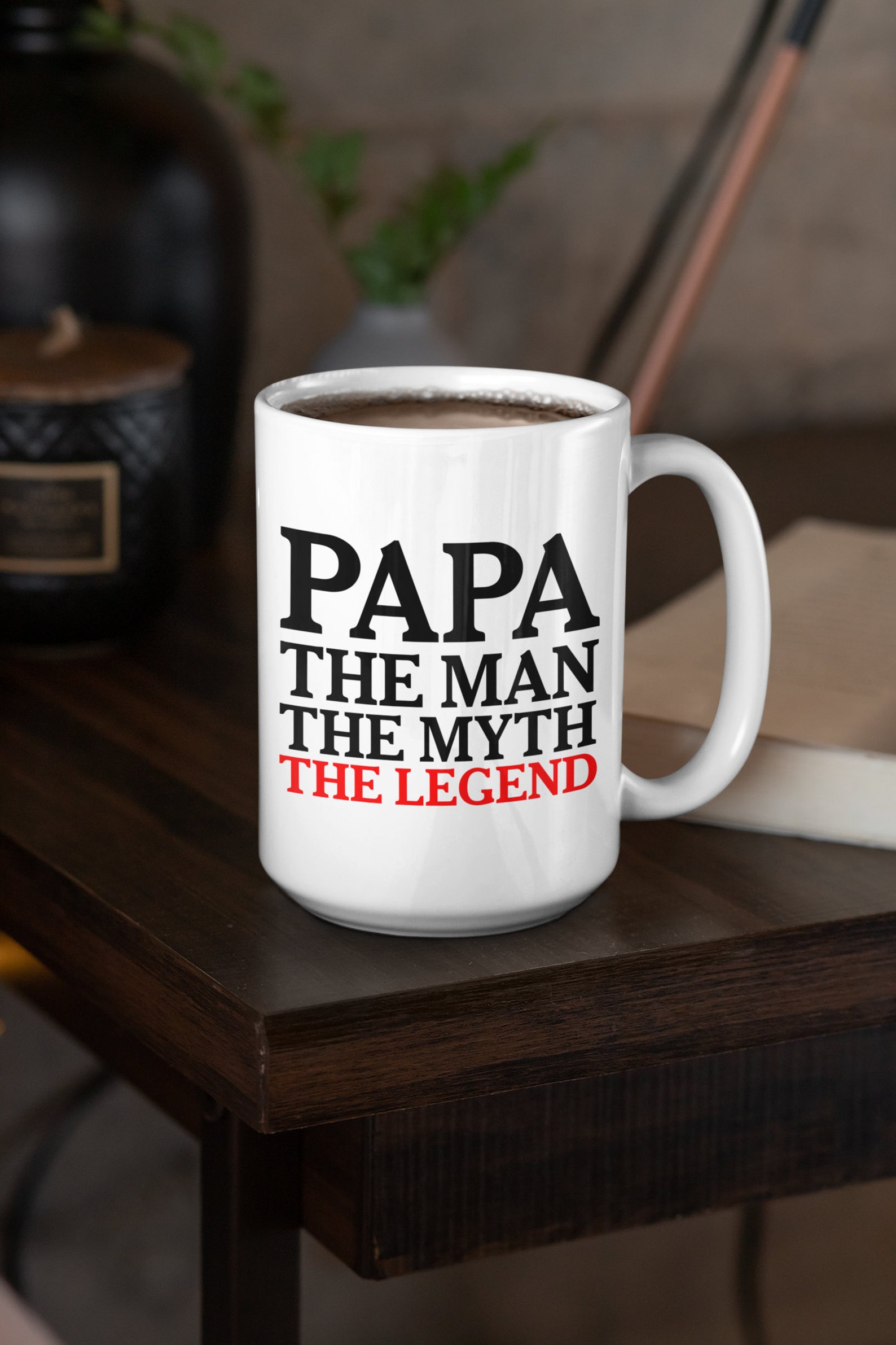 Papa Coffee Cup Daddy Mug Papa the Man Myth Legend Best Dad - Etsy