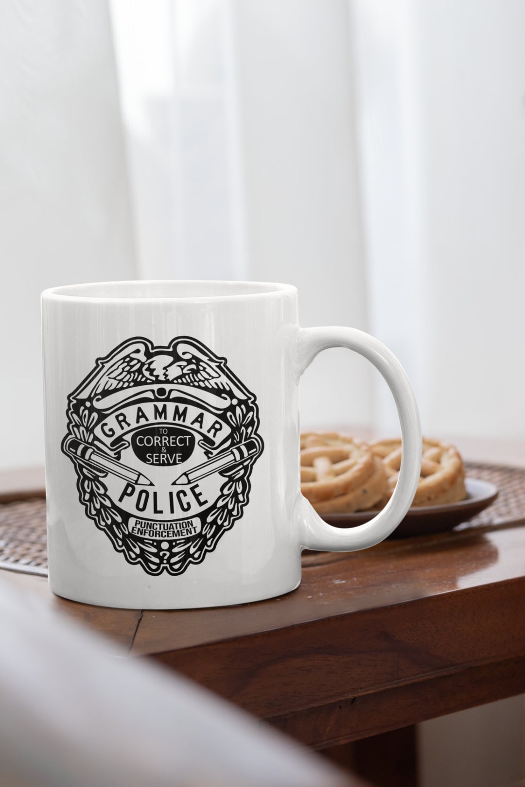Grammar Police Mug, to Correct and Serve. Punctuation Enforcement ...