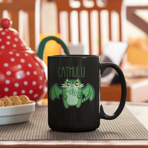 Cathulu Mug. Cute Cat Lover for Fans of Cthulhu. Call of Cthulhu Mug - Etsy