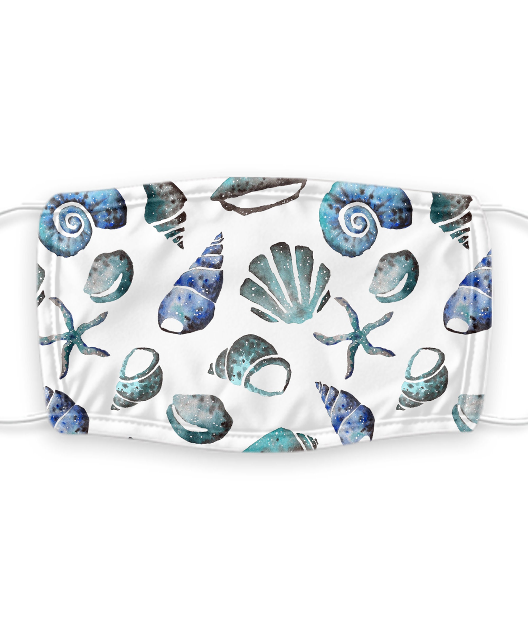 Sea Shell Face Mask Seashell Print Masktrendy Face Mask | Etsy