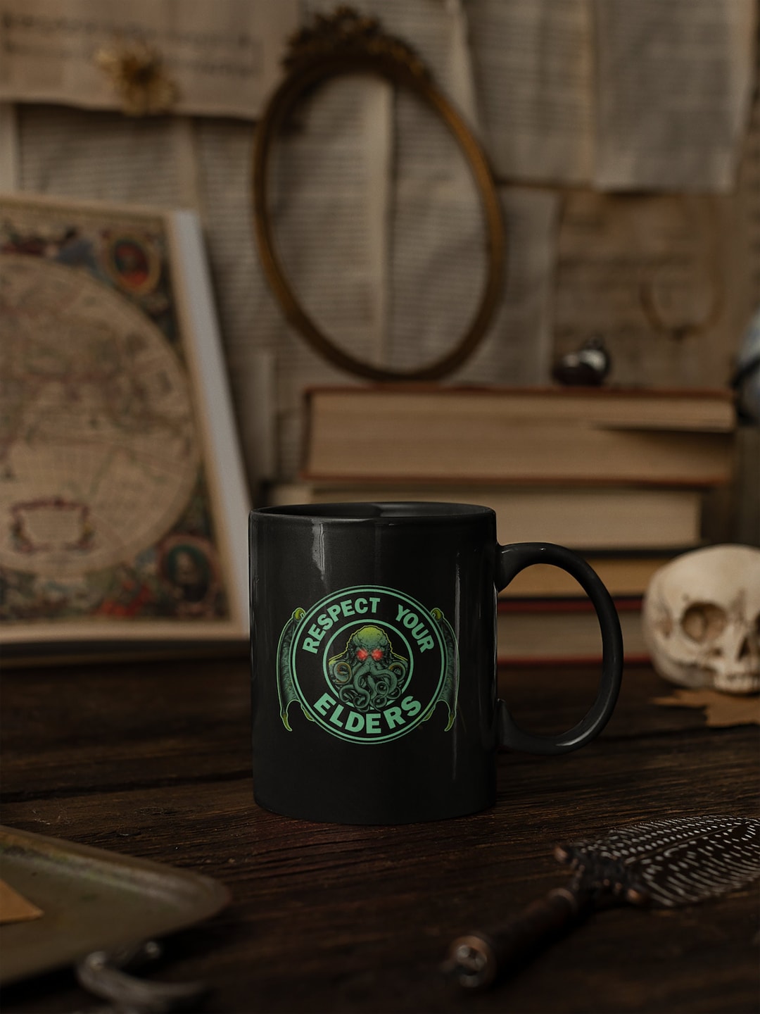 Cthulhu Coffee Mug, Respect Your Elders, Horror, Massachusetts ...