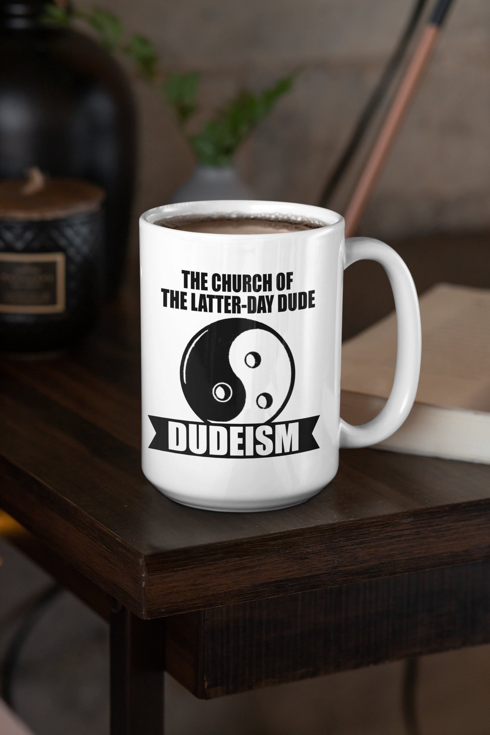 Dudeism mug. The church of latter-day dude. The dude abides. | Etsy