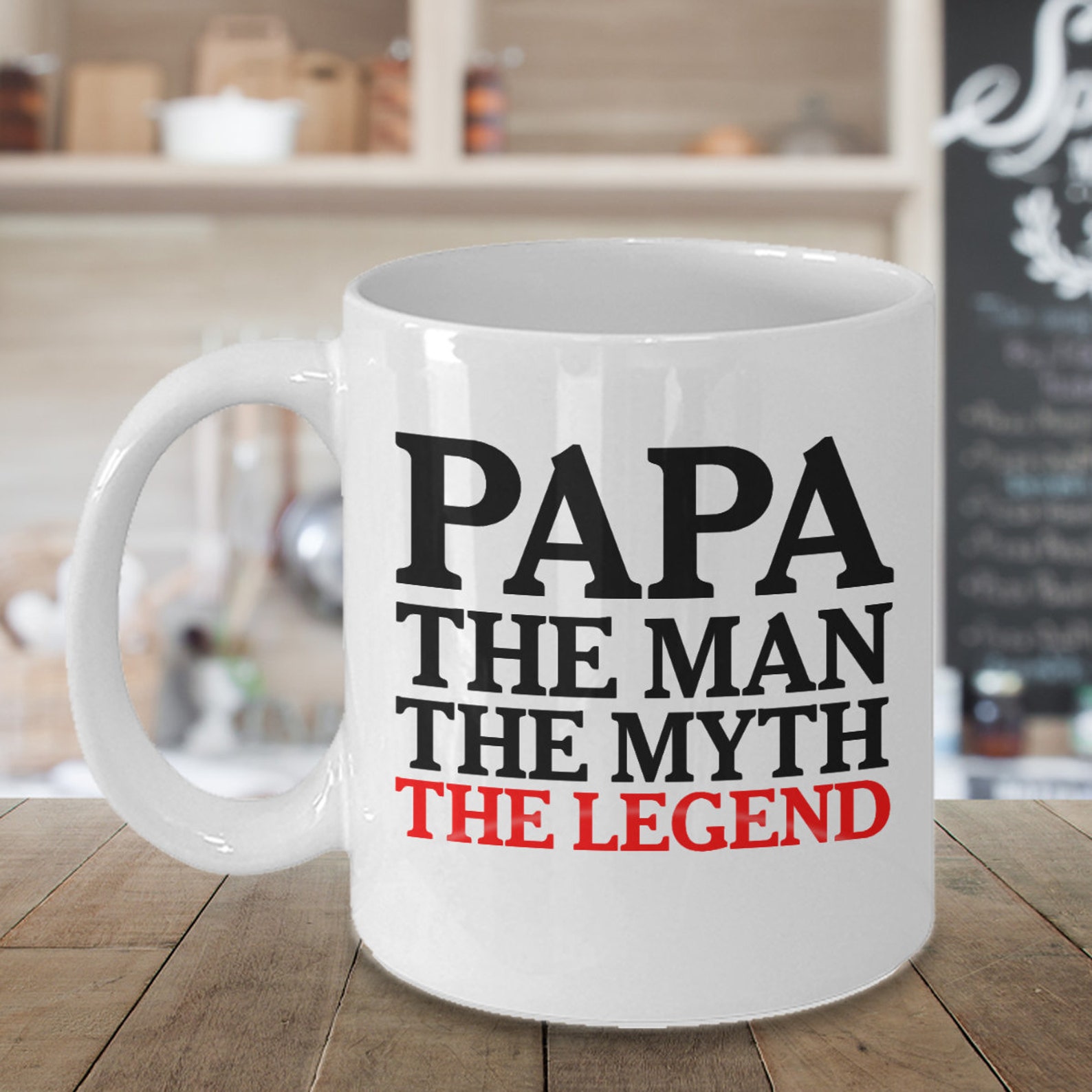 Papa Coffee Cup Daddy Mug Papa the Man Myth Legend Best Dad - Etsy