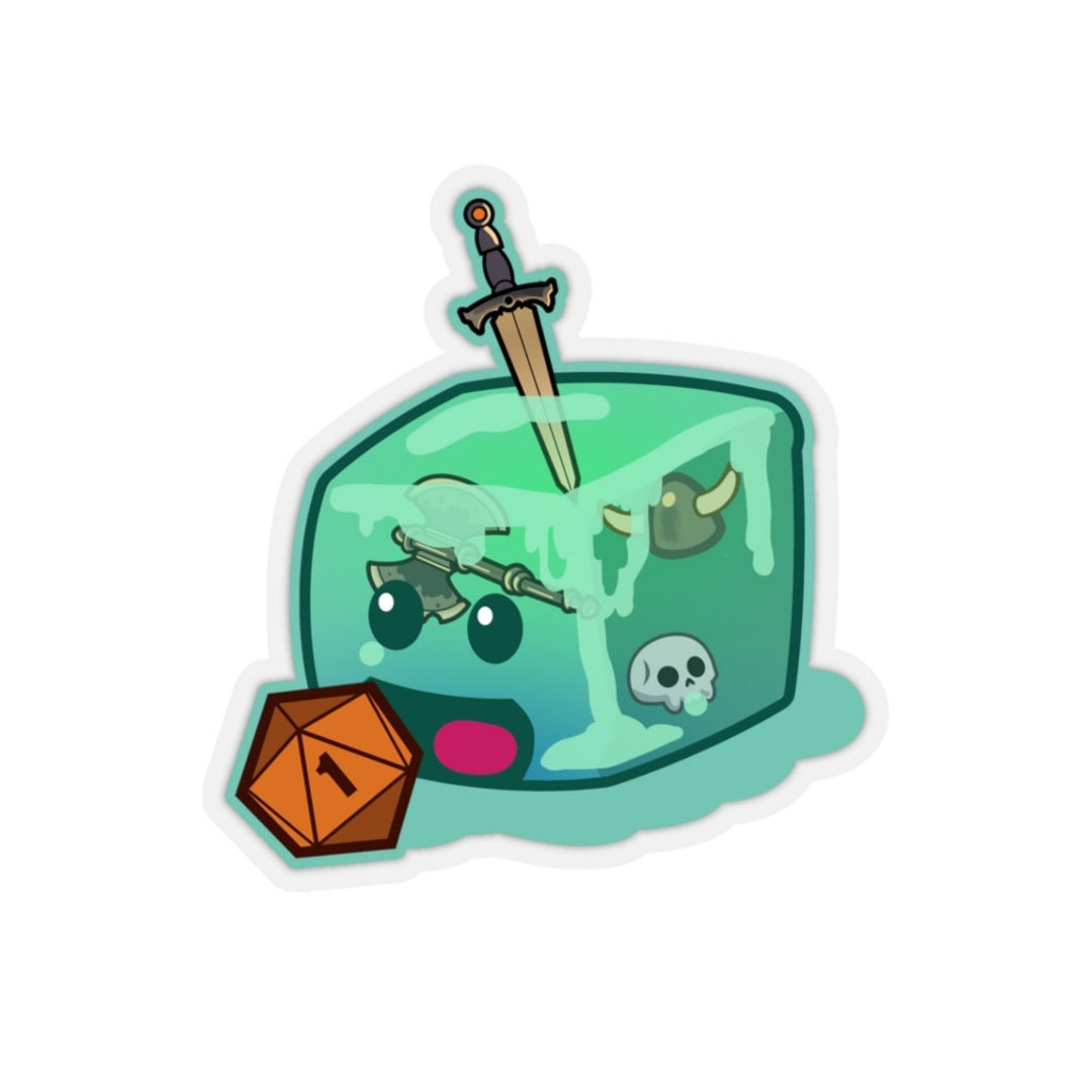 Dnd Stickers, Cute Gelatinous Cube. Dungeon and Dragon Monster Cute ...