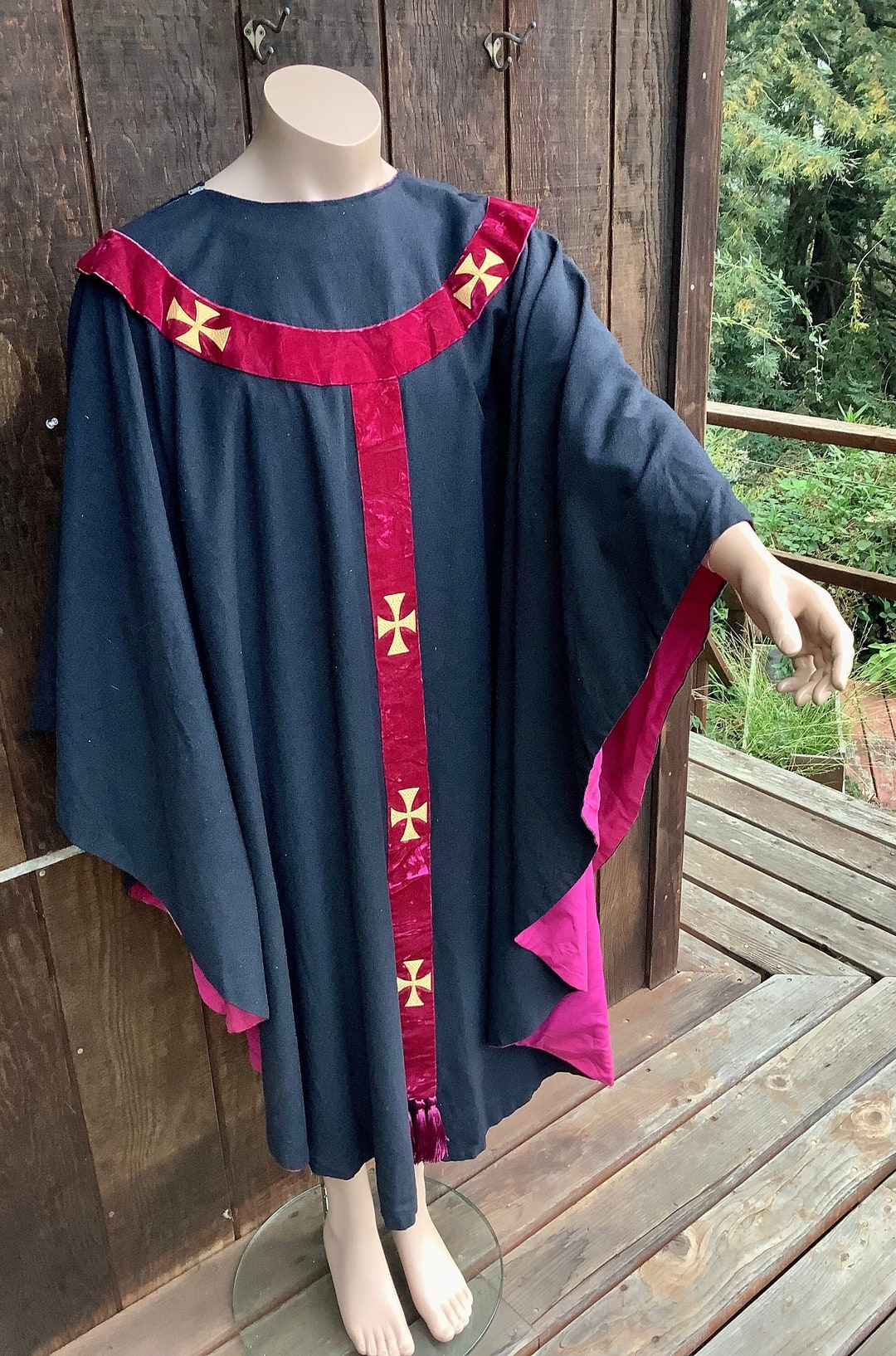 The Holy Rood Guild Black and Deep Magenta Chasuble - Etsy