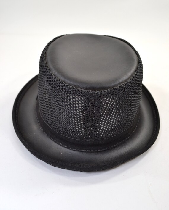 Ashbury Player - handmade leather and mesh hat - Gem