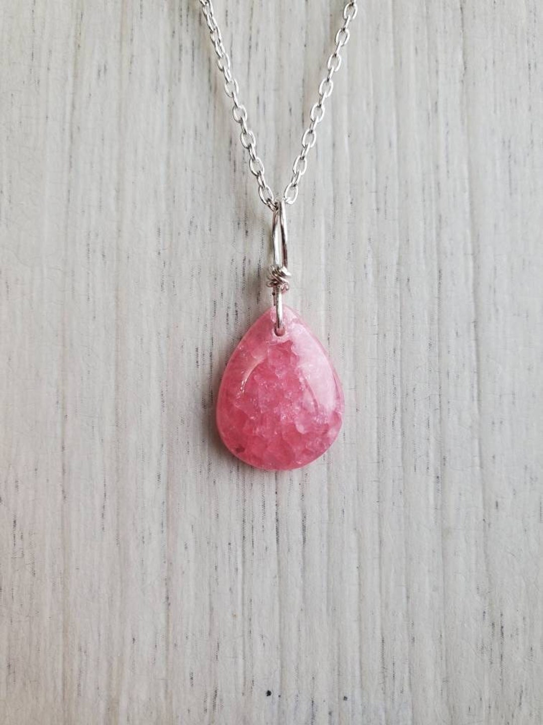 Natural Gemmy Rhodochrosite Pendant With Sterling Silver, Pink Gemstone ...