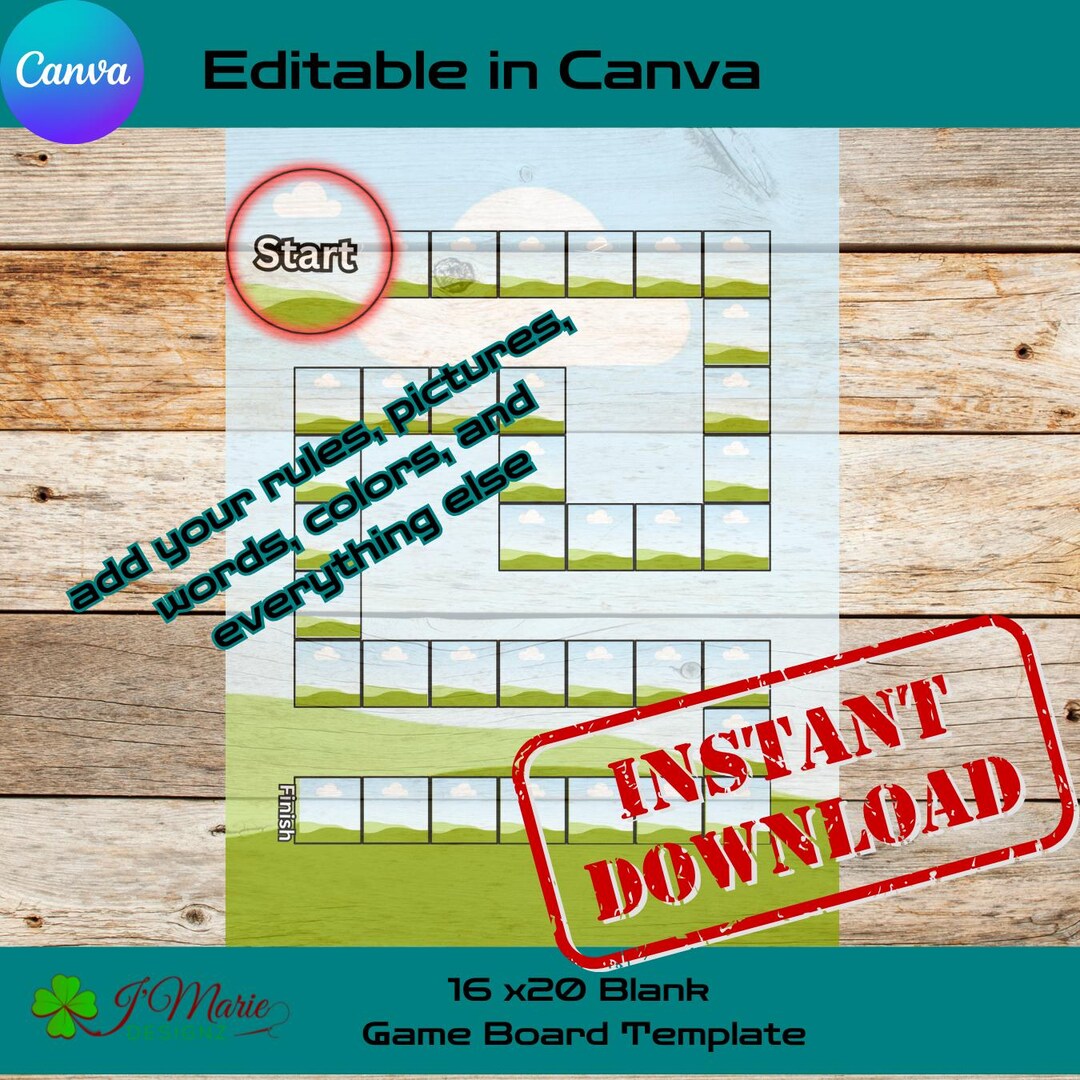 Canva Editable Drag and Drop Game Board Template - Etsy