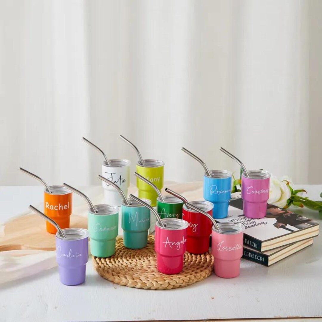 Personalized Mini Tumbler, Bridesmaid Gift, Mini Shot Cup, Personalized ...
