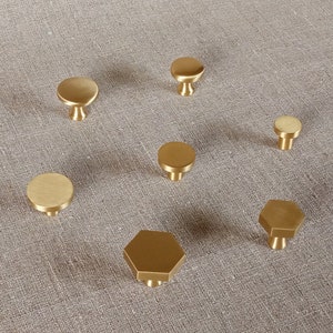 Solid Brass Cabinet Knobs Solid Brass Drawer Pulls Door | Etsy