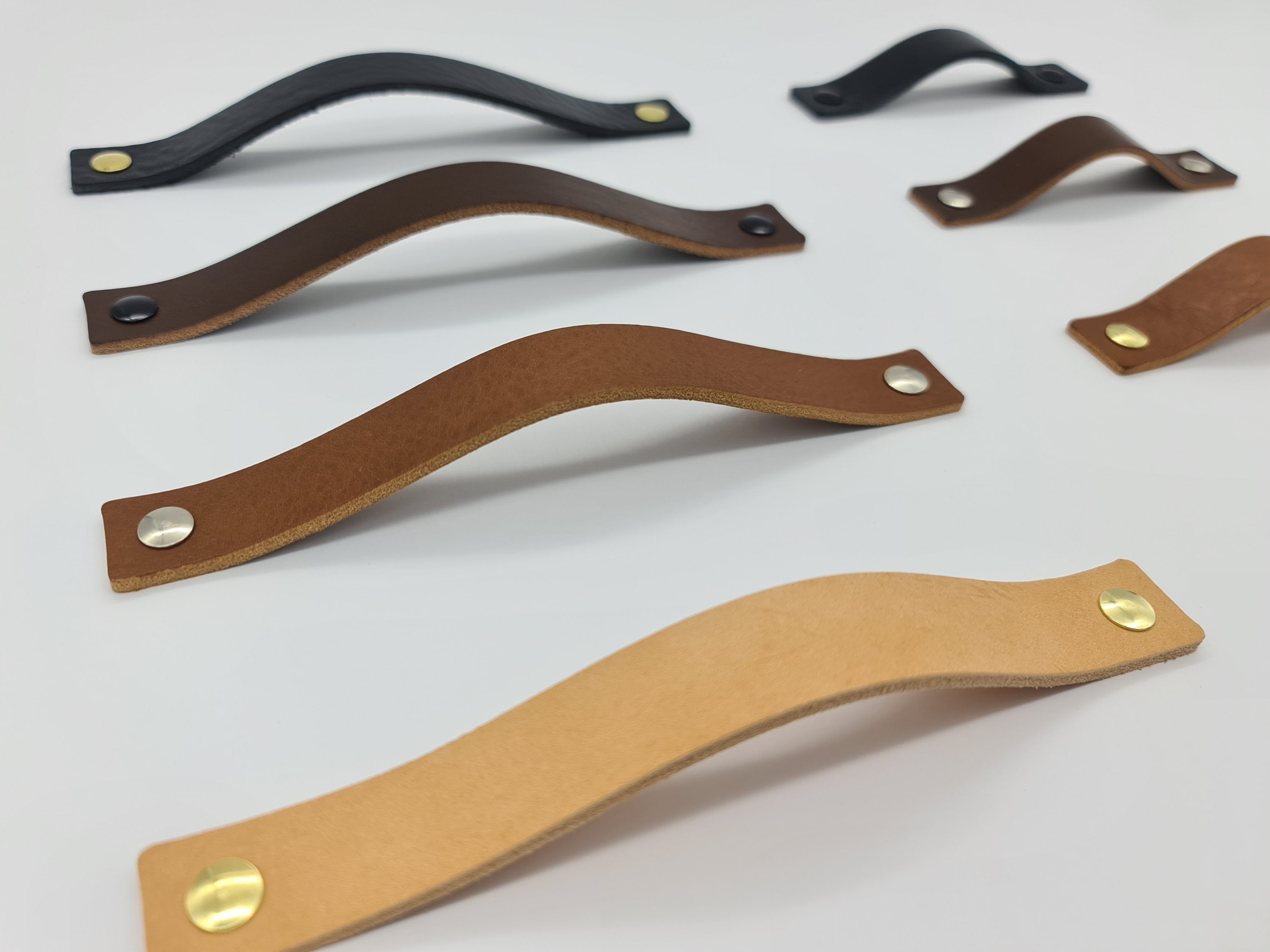 Leather Drawer Pulls Leather Drawer Handles Leather | Etsy