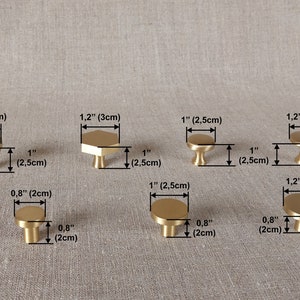 Solid Brass Cabinet Knobs Solid Brass Drawer Pulls Door | Etsy