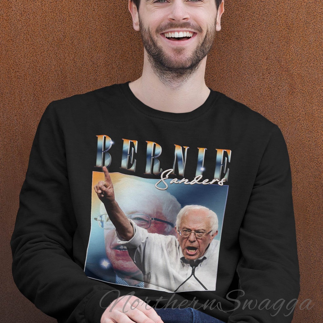 Bernie Sanders Sweatshirt Funny Sweater 90s Poster Design Retro Style ...