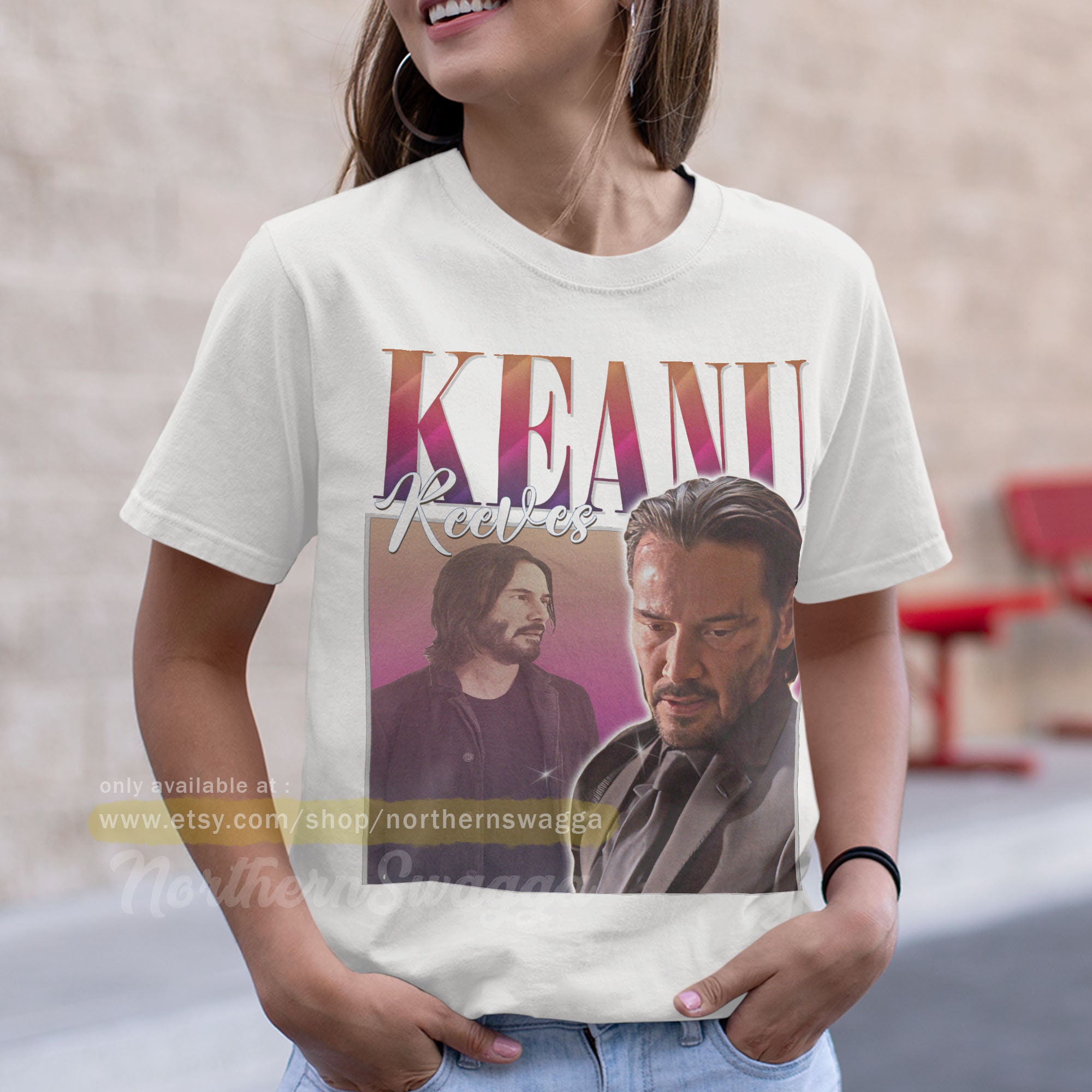 Keanu Reeves T-Shirt, Camiseta Keanu Reeves Actor Famoso John Wick ...