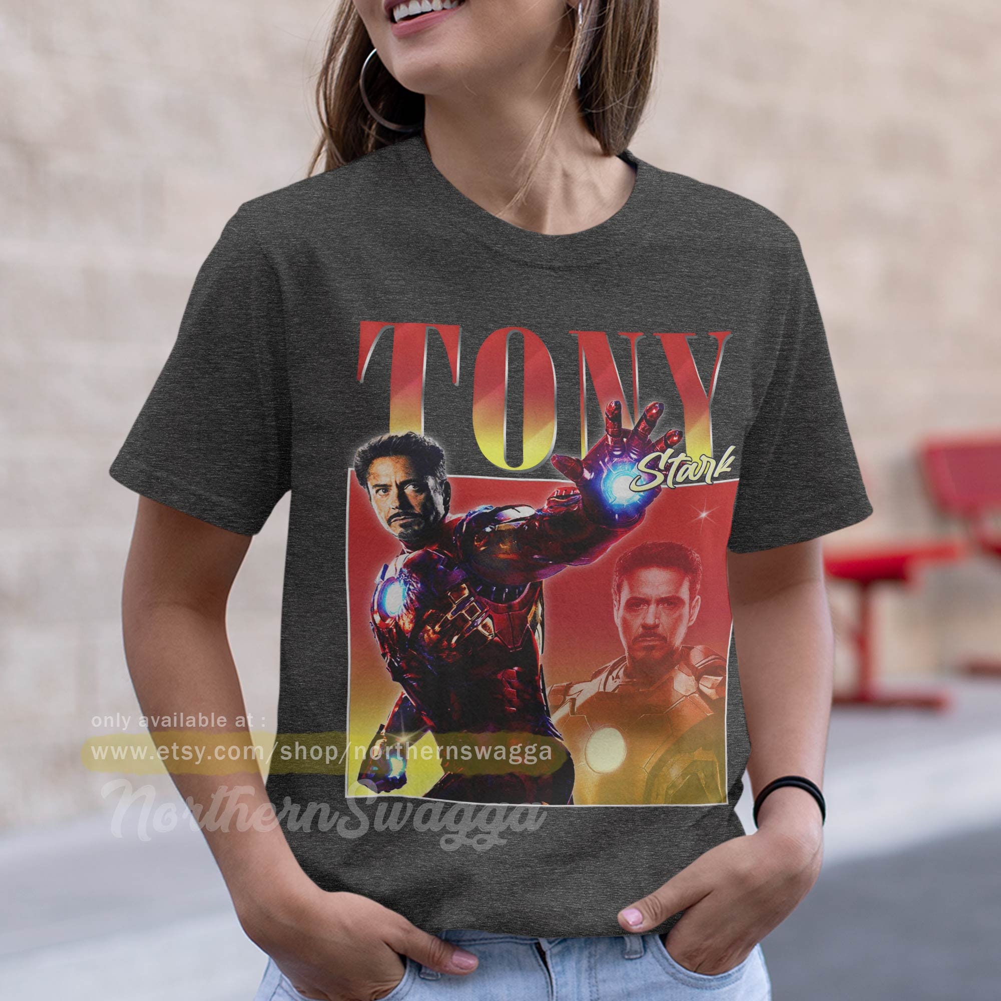 Tony Stark Shirt Design Retro Style Cool Fan Art T-shirt 90s - Etsy UK