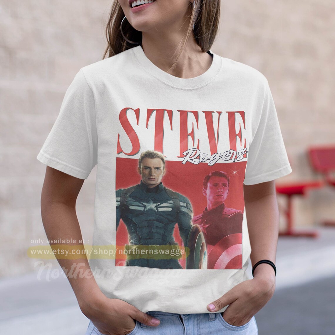 Steve Rogers Shirt Design Retro Style Cool Fan Art T-shirt 90s - Etsy