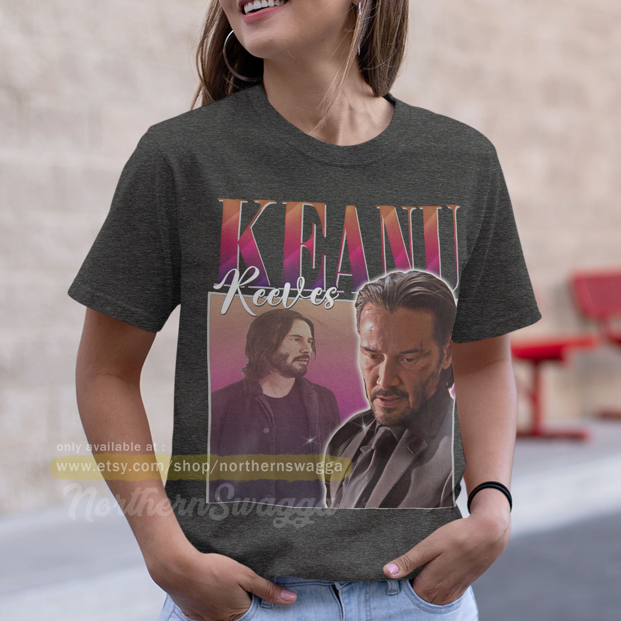 Keanu Reeves T-Shirt, Camiseta Keanu Reeves Actor Famoso John Wick ...