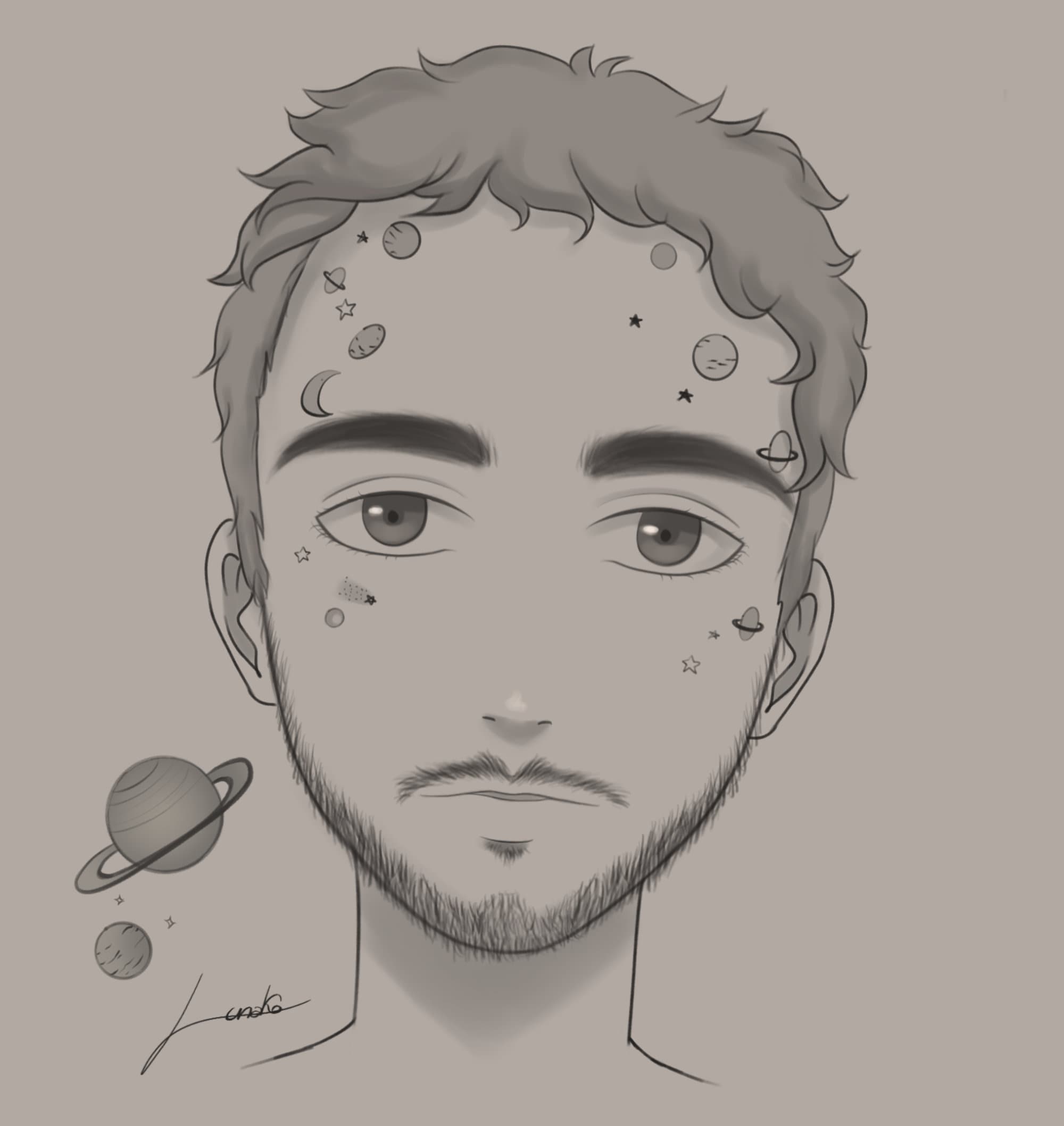 Custom Portrait Commission Digital Sketch in Anime Style - Etsy