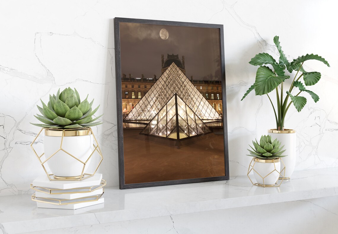 Super Moon Watching Over the Louvre Museum in Paris - Etsy