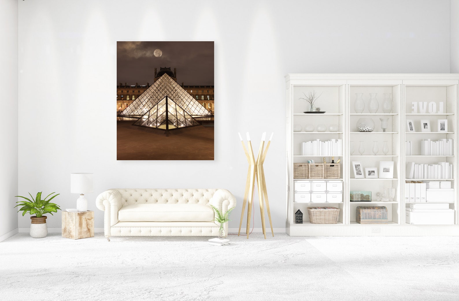 Super Moon Watching Over the Louvre Museum in Paris - Etsy