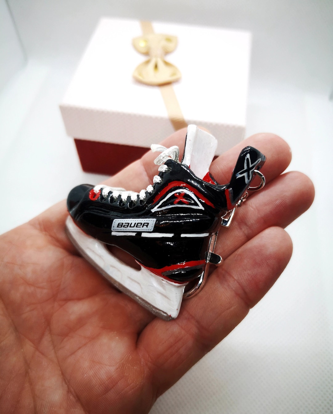 Custom Hockey Skate Keychain: Personalized Hockey Gift for Team Player ...