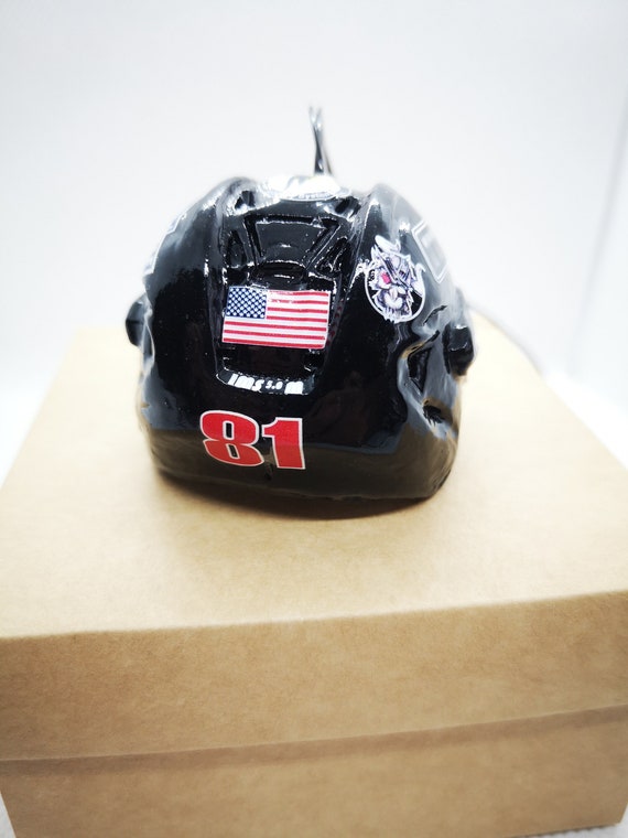Custom Hockey Player Mini Helmet Ornament for Car Mirror Car - Etsy