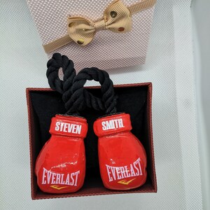 Personalized Boxing Glove Car Charm: Custom Name Boxing Gloves ...