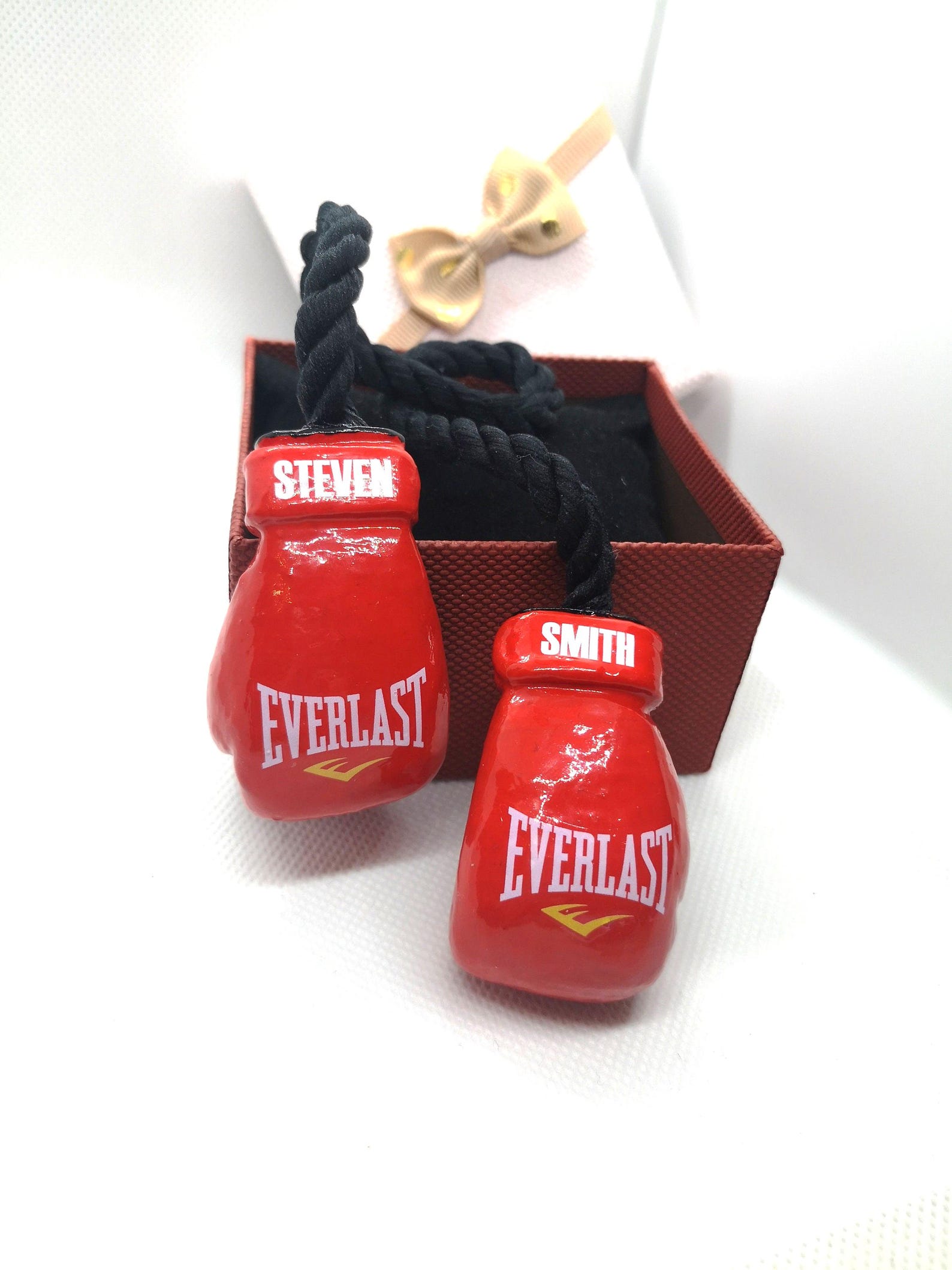 Personalized Boxing Glove Car Charm: Custom Name Boxing Gloves ...