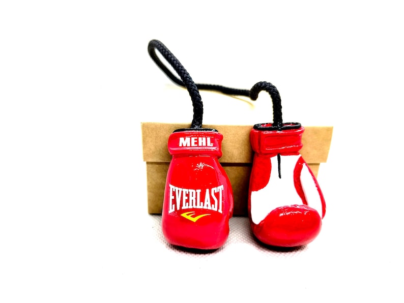 Personalized Boxing Glove Car Charm: Custom Name Boxing Gloves ...
