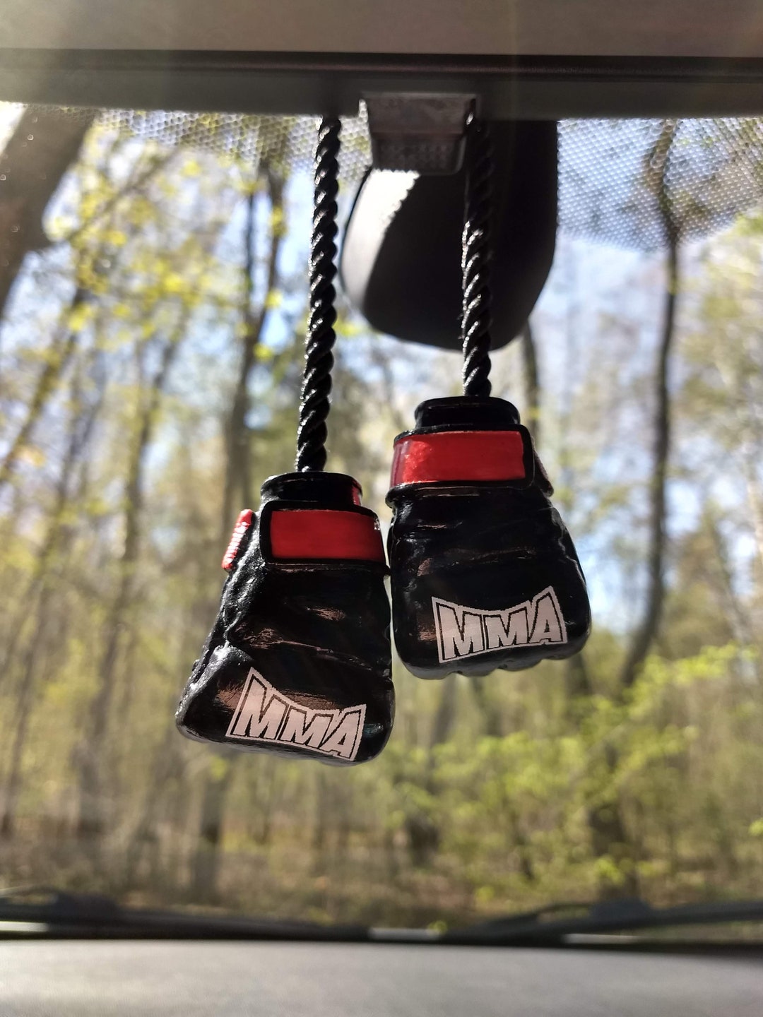 MMA Fighters Gloves - Car Mirror Hanging Gloves - Custom MMA Gloves ...