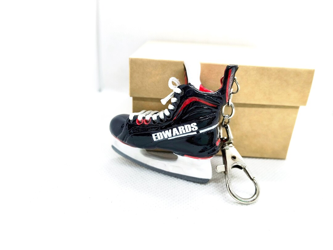 Custom Name Number Hockey Gift Keychain, 3d Model Hockey Skates ...