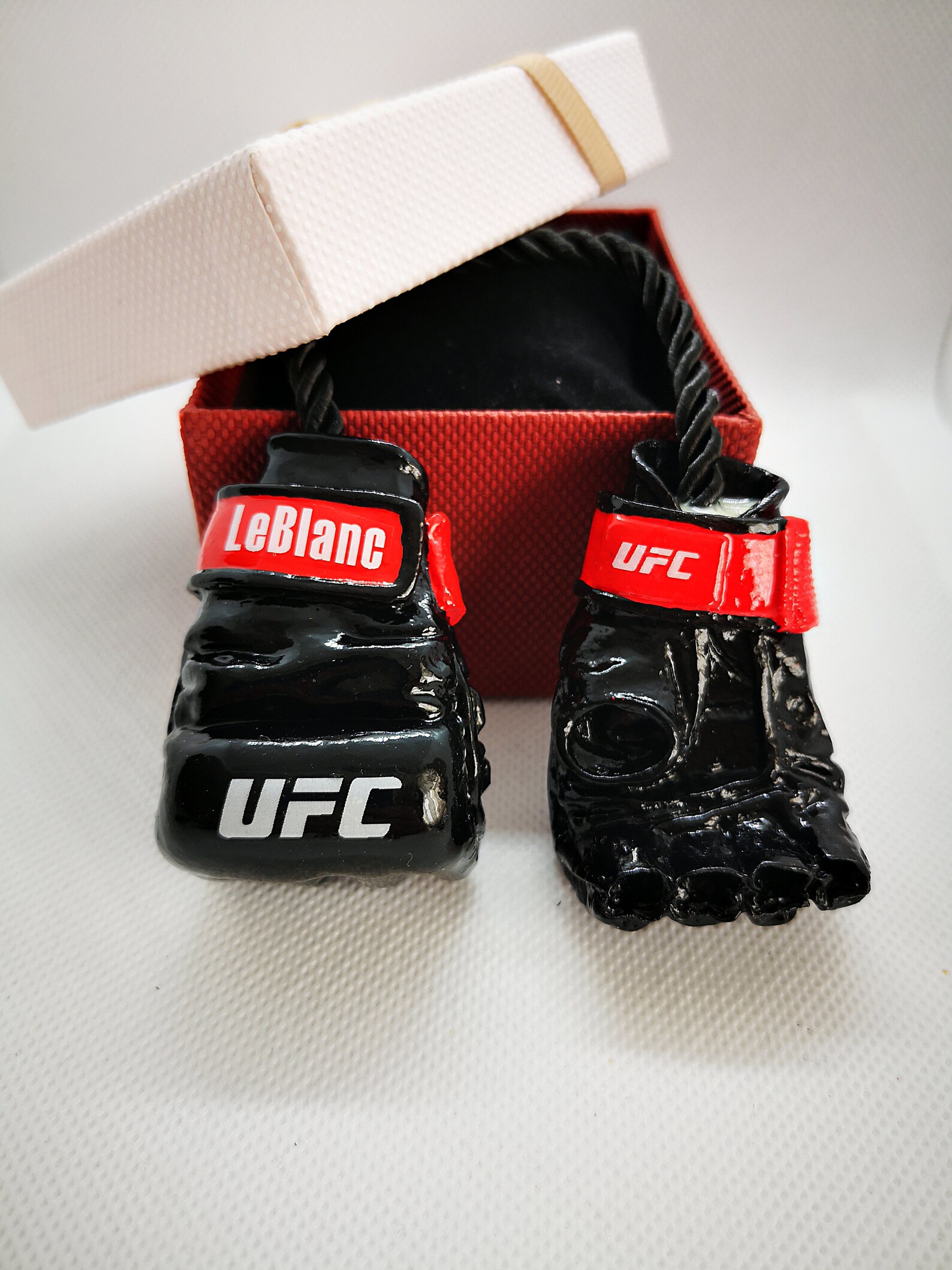 Personalized MMA Fighter Gloves: Car Mirror Ornament, Boxing Gift ...