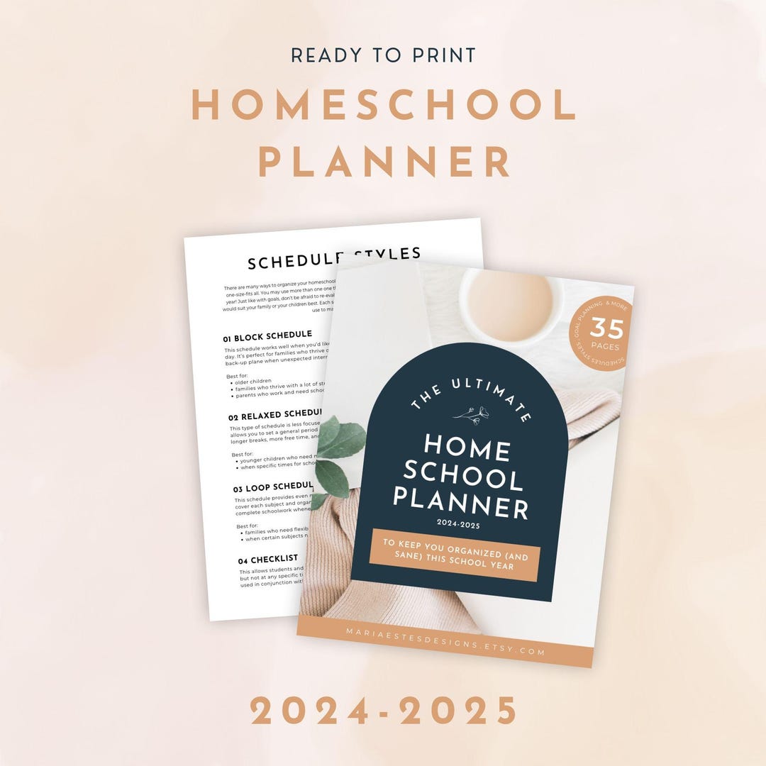 Minimal Printable Homeschool Planner Printable Homeschool Schedule ...